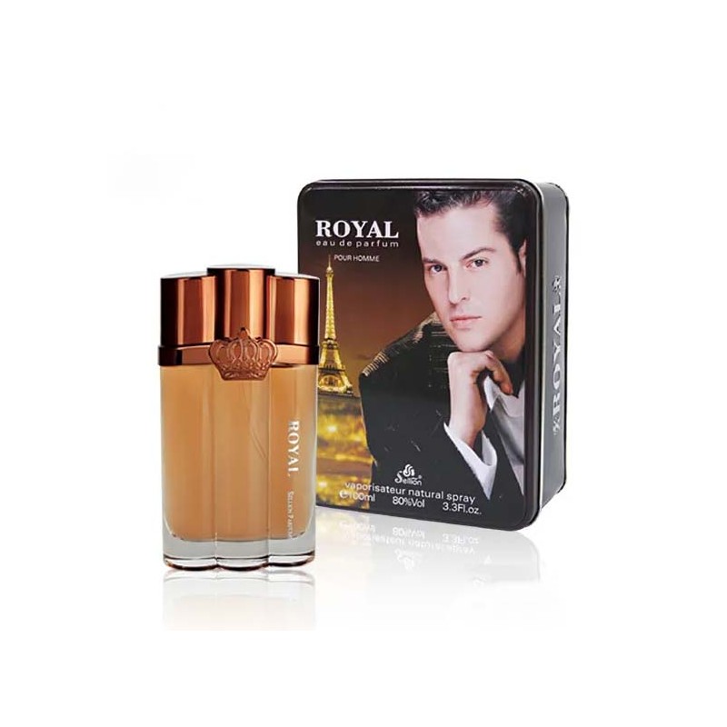 ادکلن جعبه فلزی رویال پور هوم Royal pour homme